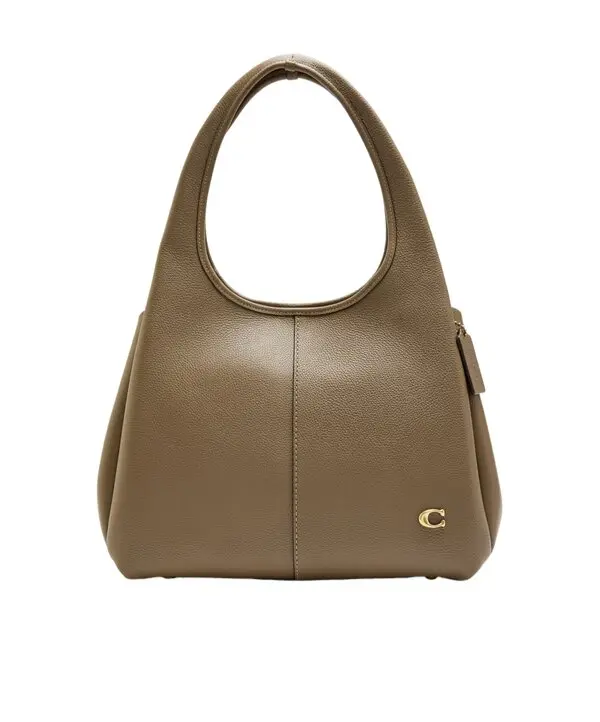 COACH Lana Pebbled Leather Shoulder Bag - Brown