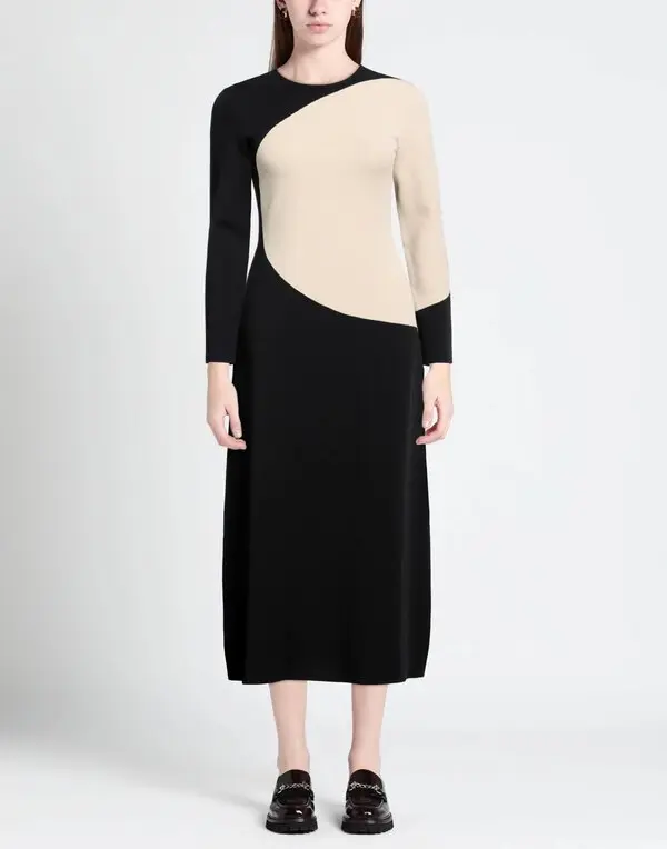 Tory Burch Color-blocked Long Sleeve Dress