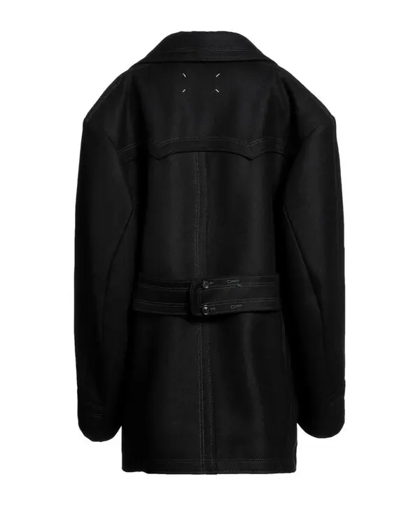 MAISON MARGIELA Double-breasted Felt Coat