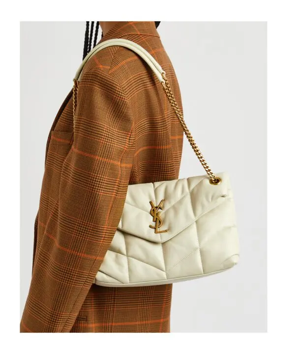 Saint Laurent Lou Puffer Small Leather Shoulder Bag
