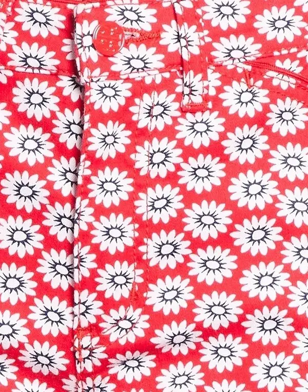Tory Burch Floral Printed Cropped Jeans