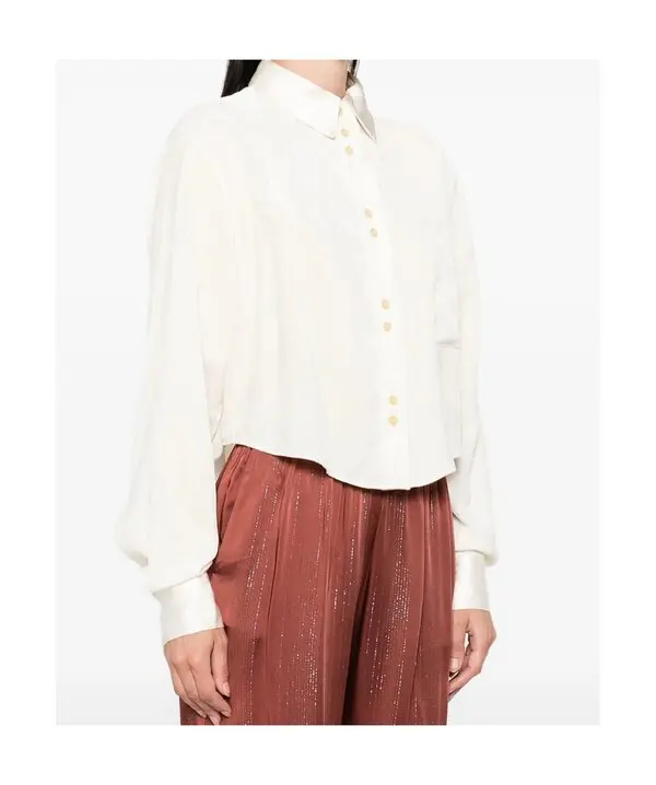 FORTE_FORTE Fluid Chic Velvet Boxy Shirt