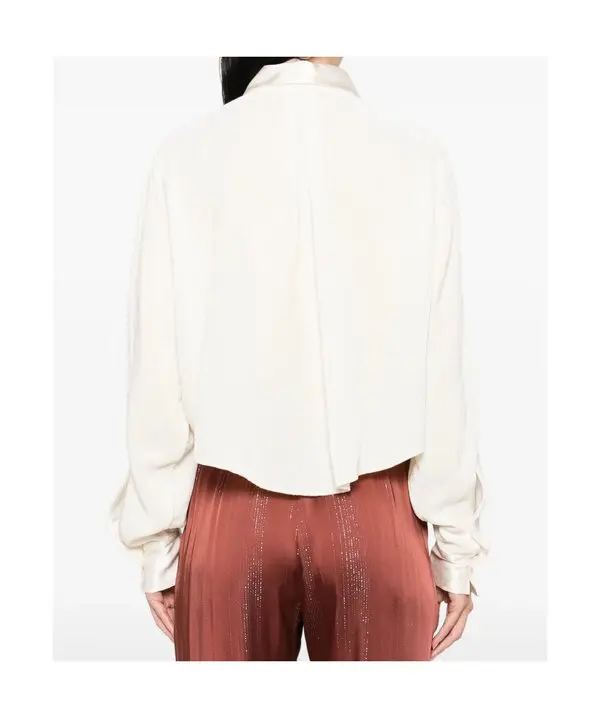 FORTE_FORTE Fluid Chic Velvet Boxy Shirt