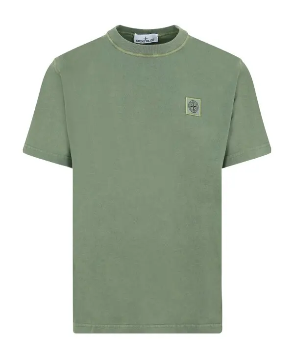 Stone Island Logo-embroidered Crewneck T-shirt