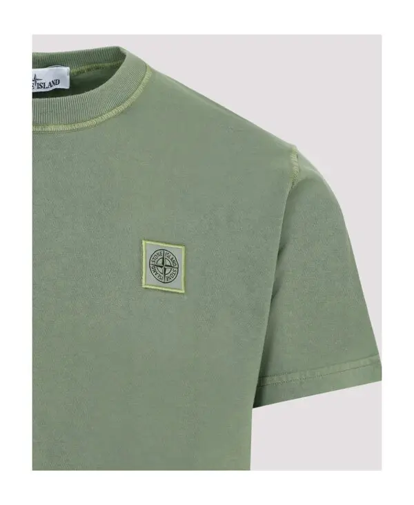 Stone Island Logo-embroidered Crewneck T-shirt