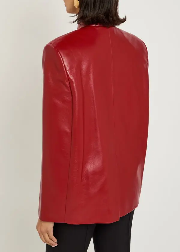 Khaite Dolso Open-sleeve Leather Jacket