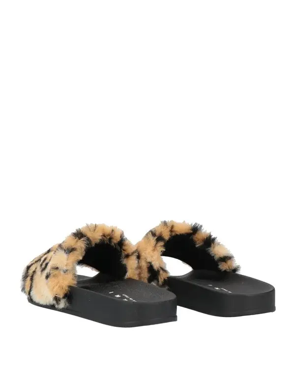 Marni Leopard-print Plush Slide Sandals