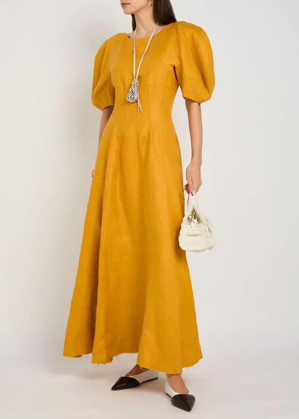 Gabriela Hearst Linen Maxi Dress