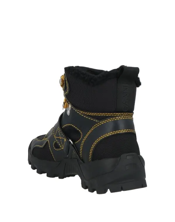 GANNI Lace-up Hiking Boots With Vibram Sole