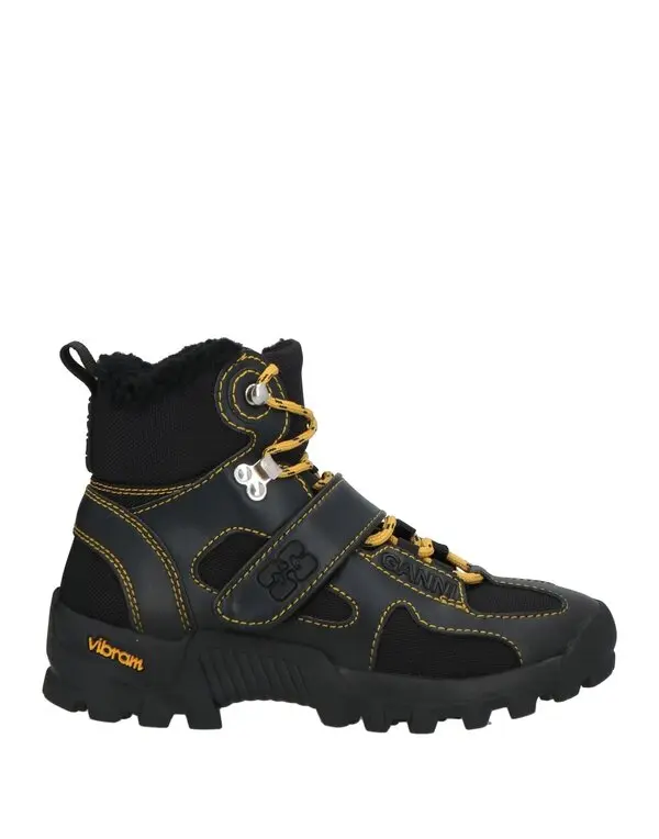 GANNI Lace-up Hiking Boots With Vibram Sole