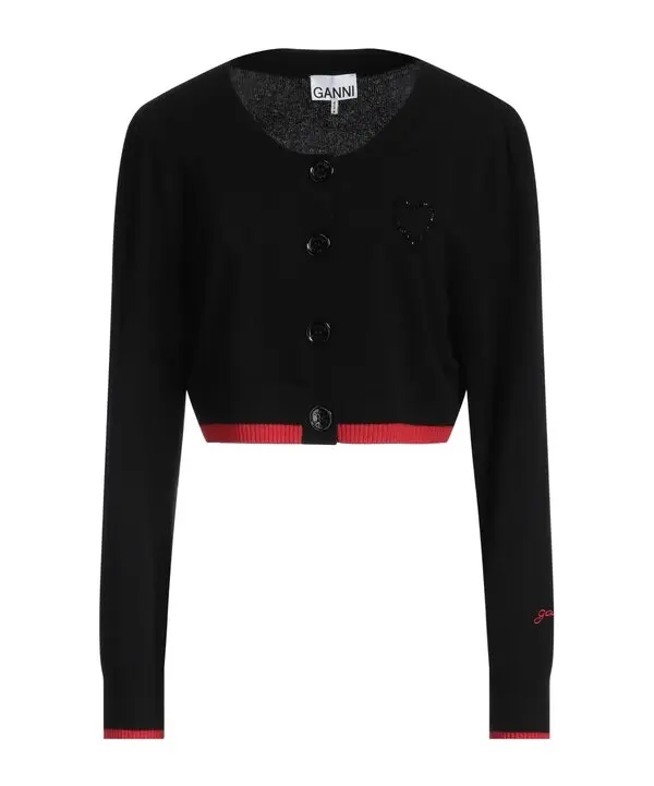 GANNI Plain Colour Cardigan