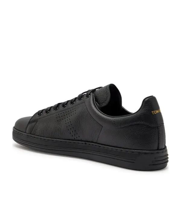TOM FORD Warwick Grained Leather Sneakers