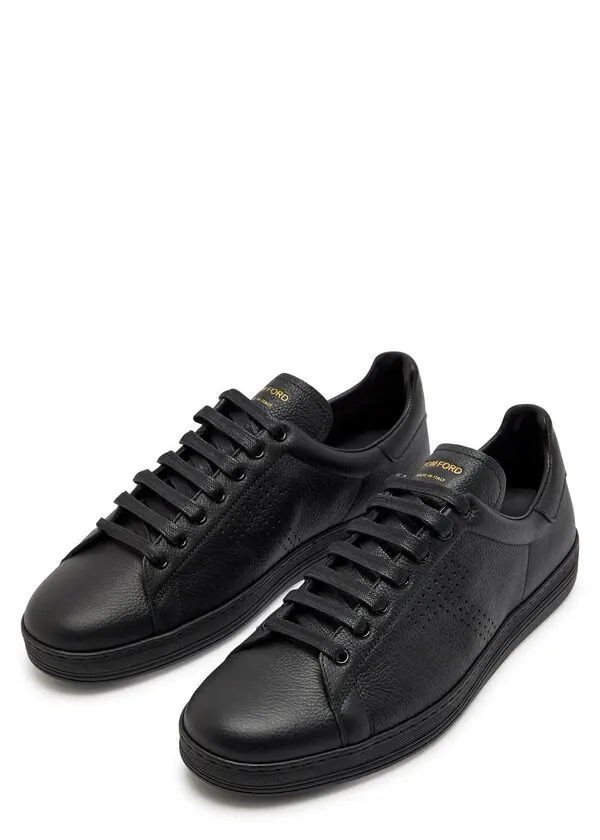 TOM FORD Warwick Grained Leather Sneakers