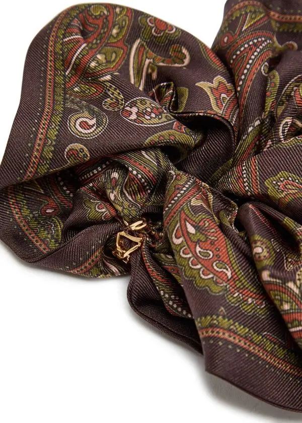 Saint Laurent Paisley-print Silk Scrunchie