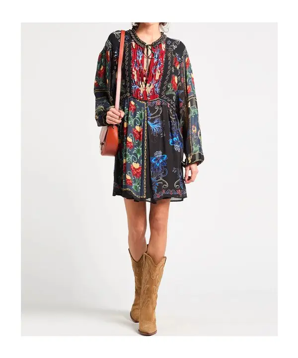 Farm Rio Long Sleeved Printed Dress