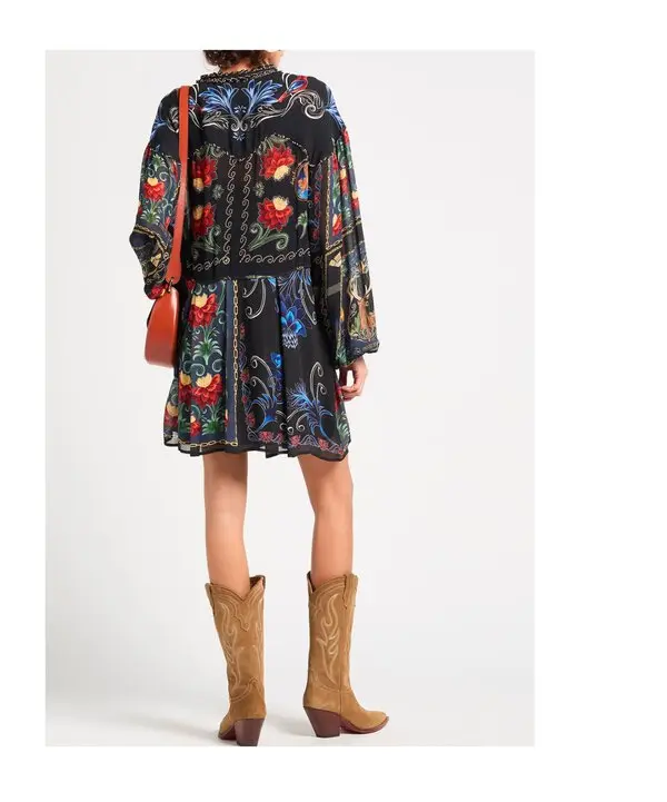Farm Rio Long Sleeved Printed Dress
