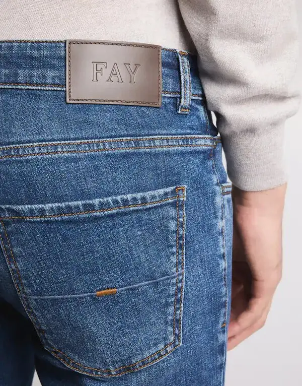 FAY Slim Fit Denim Jeans - Blue