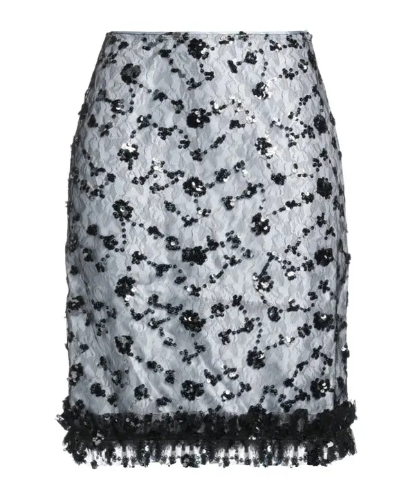GANNI Two-color Sequined Lace Dress - Gray