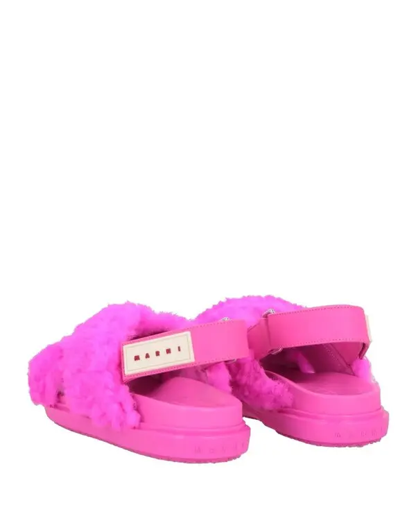 Marni Shearling Slingback Sandals
