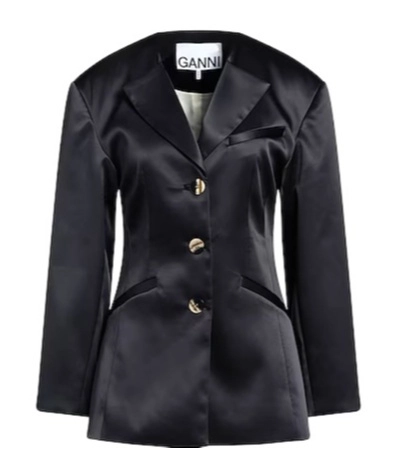 GANNI Satin Single-breasted Suit