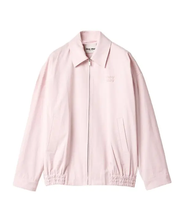 Miu Miu Poplin Blouson Jacket - Pink