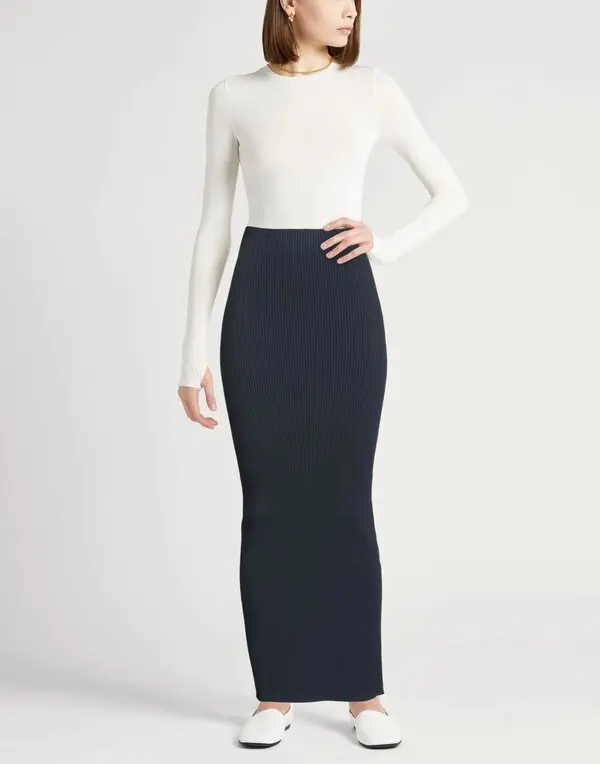Max Mara Ribbed Knit Pencil Skirt - Black