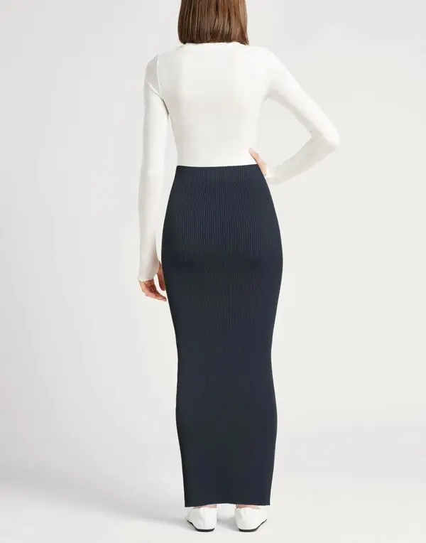 Max Mara Ribbed Knit Pencil Skirt - Black