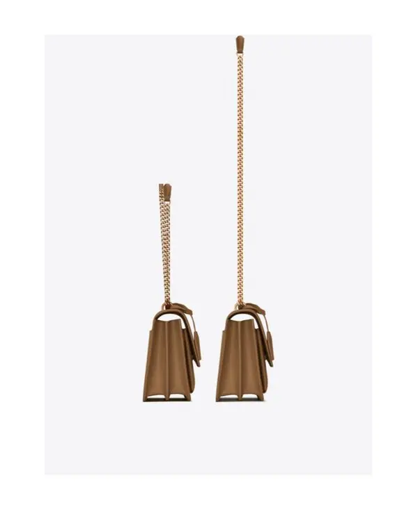Saint Laurent Sunset Chained Medium Shoulder Bag - Brown