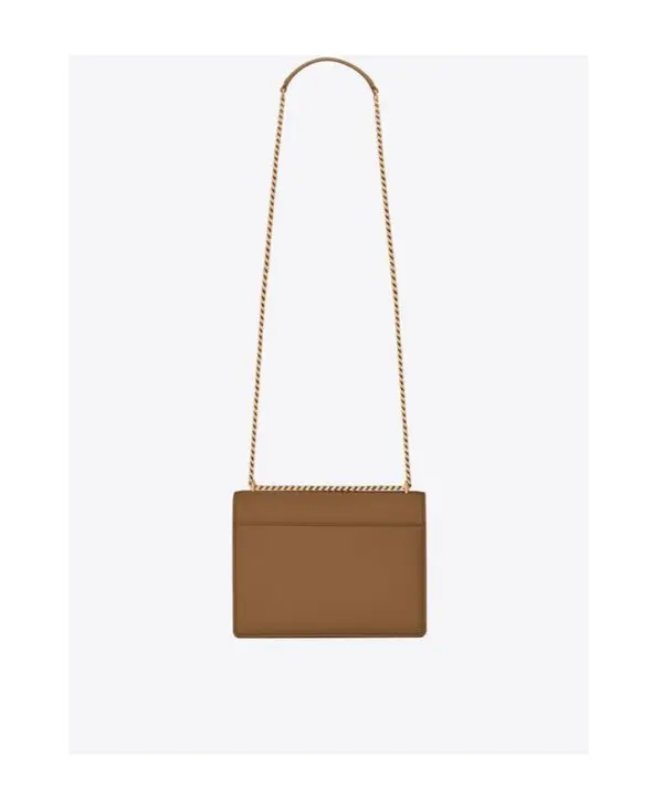 Saint Laurent Sunset Chained Medium Shoulder Bag - Brown