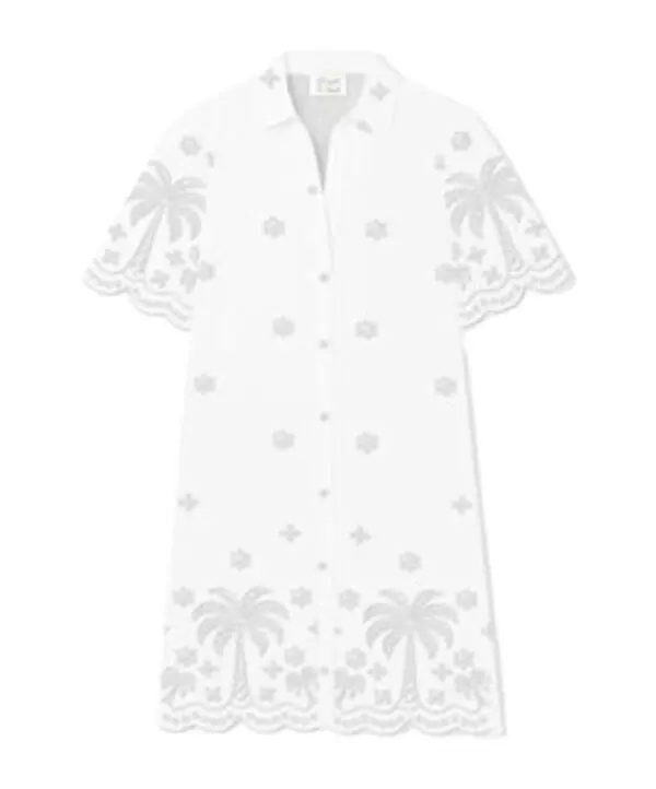 MC2 SAINT BARTH Aurelia Broderie Shirt Dress