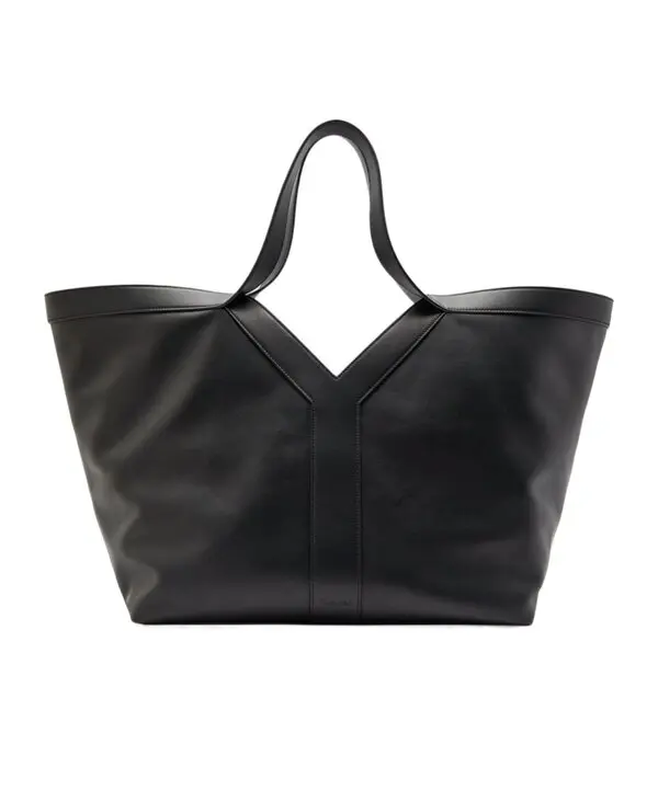 Saint Laurent Leather Tote Bag - Black