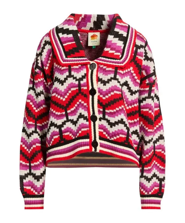 Farm Rio Jacquard-knit Cardigan