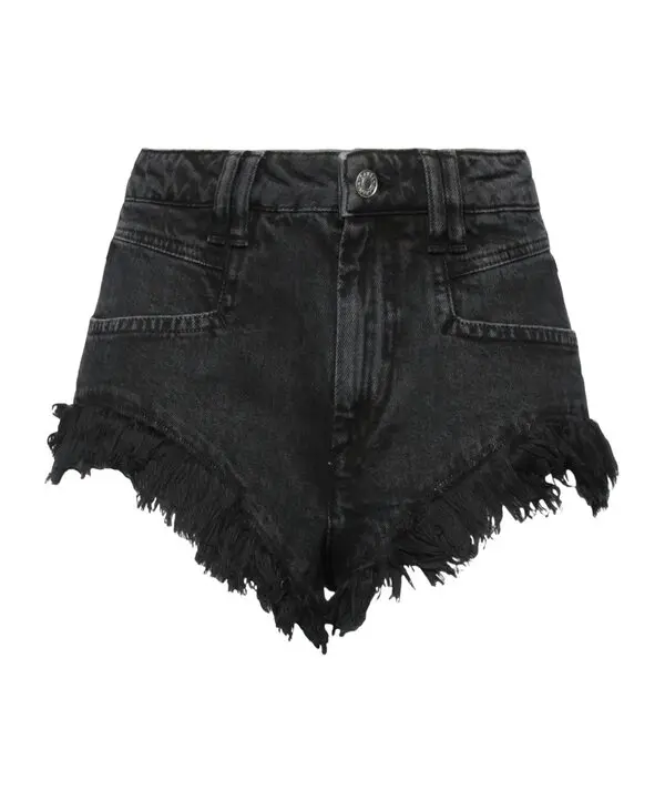 Isabel Marant Étoile High Waisted Frayed Denim Shorts