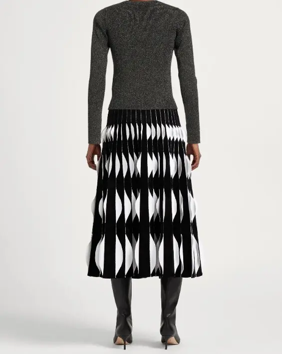 GANNI Metallic Embroidered Logo Cardigan