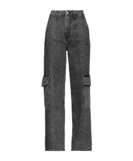 GANNI High Waisted Cargo Denim Trousers