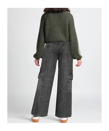 GANNI High Waisted Cargo Denim Trousers