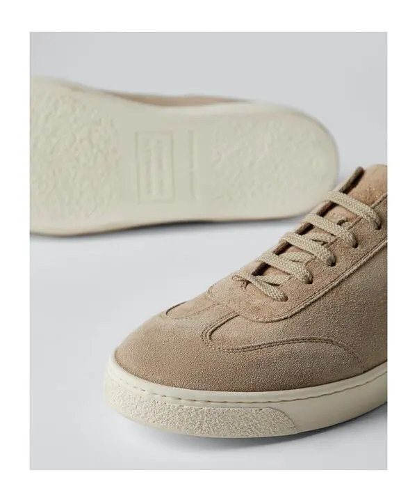 Brunello Cucinelli Round Toe Lace-up Sneakers
