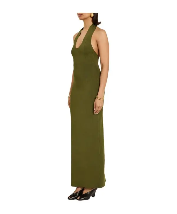Khaite Knitted Maxi Dress With Halterneck