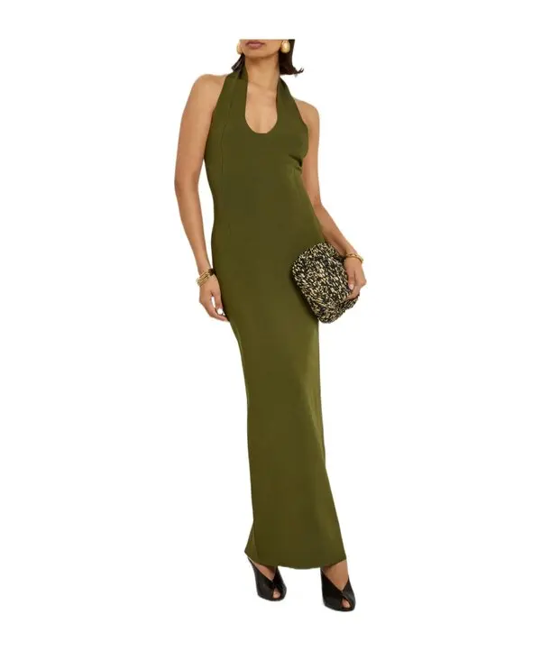 Khaite Knitted Maxi Dress With Halterneck