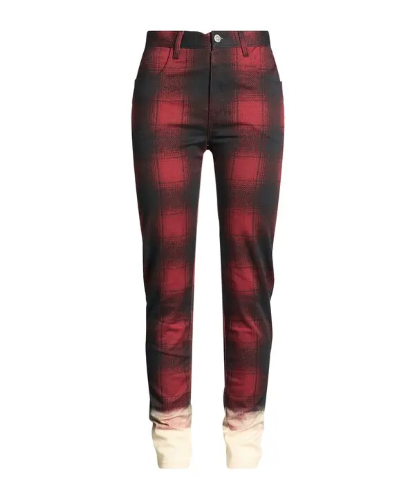 MAISON MARGIELA Gabardine Skinny Trousers With Tartan Pattern