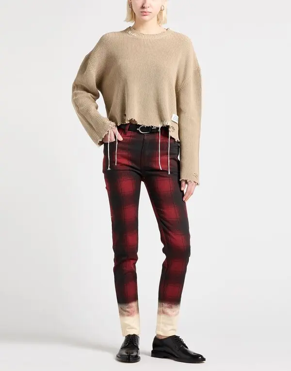 MAISON MARGIELA Gabardine Skinny Trousers With Tartan Pattern