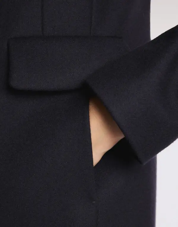 FAY Hooded Wool Coat - Blue