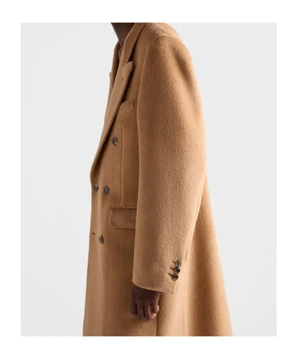Prada Double-breasted Wool Blend Coat
