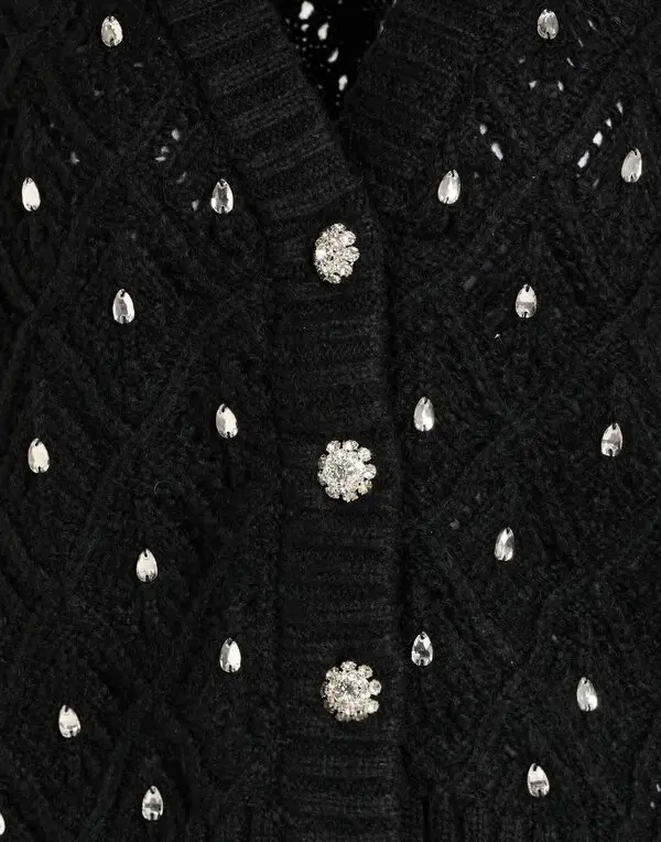 Farm Rio Embellished Long Sleeve Knit Cardigan