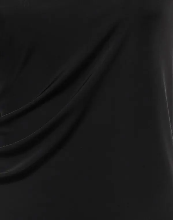 Saint Laurent One-shoulder Knitted Vest With Pleated Details