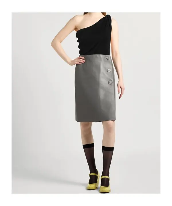 Saint Laurent One-shoulder Knitted Vest With Pleated Details