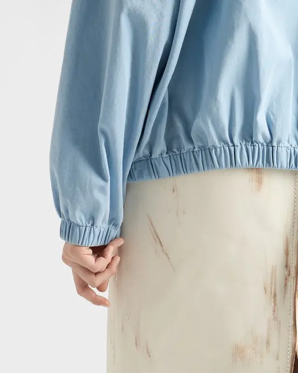 Prada Zip-up Long-sleeve Jacket - Interstellar Blue