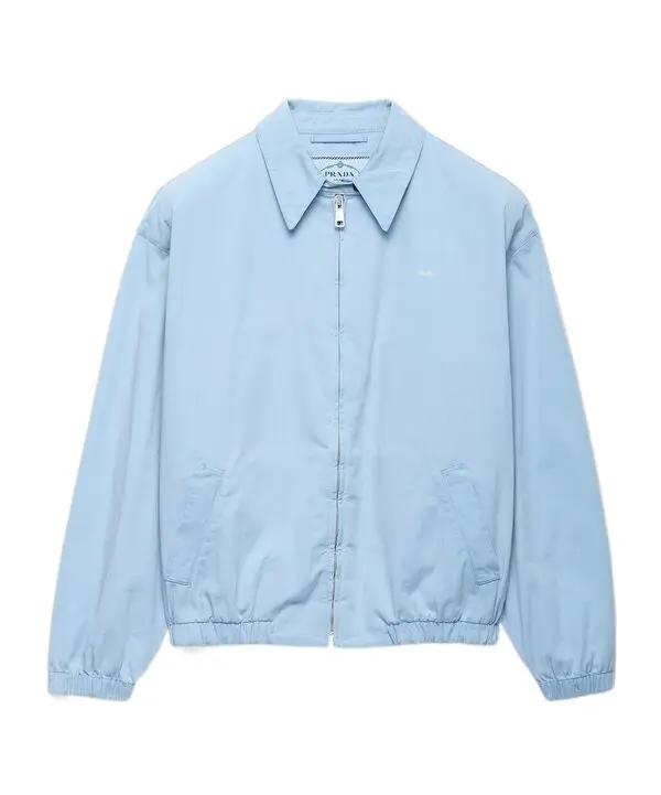 Prada Zip-up Long-sleeve Jacket - Interstellar Blue