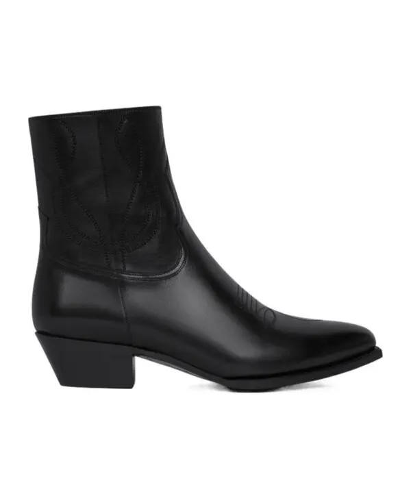 Celine Moon Zipped Boots In Calfskin
