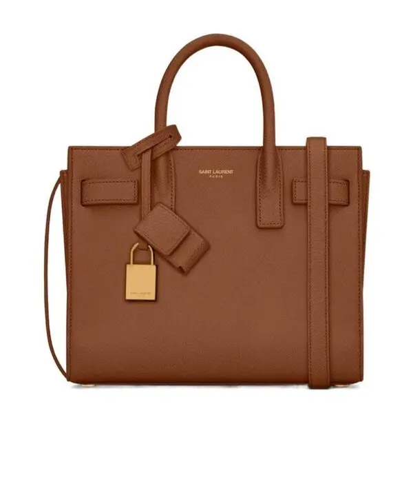 Saint Laurent Sac De Jour Nano Carryall In Grained Leather